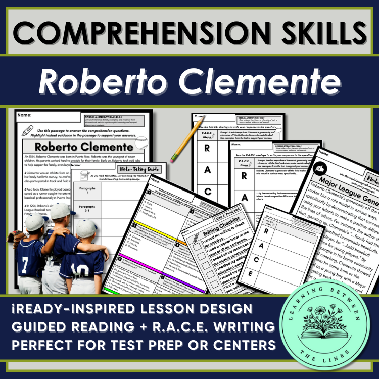 Roberto Clemente Reading Passage - Learning Between the Lines